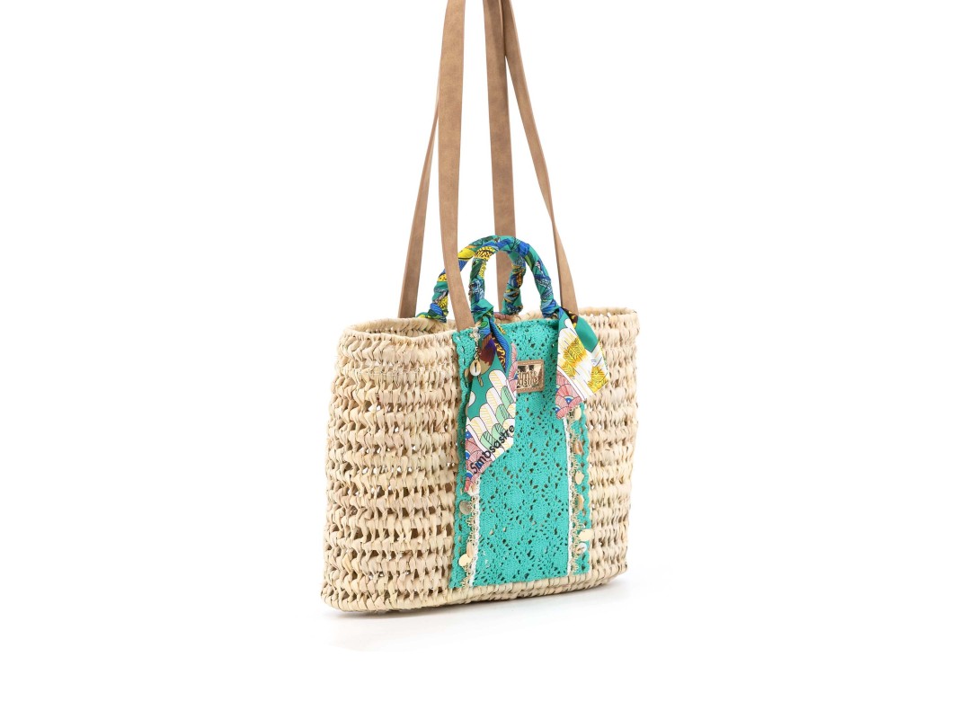 Bolso grande Shopper nudos MADEIRA Jade Bolso vegano mujer Simó Sastre