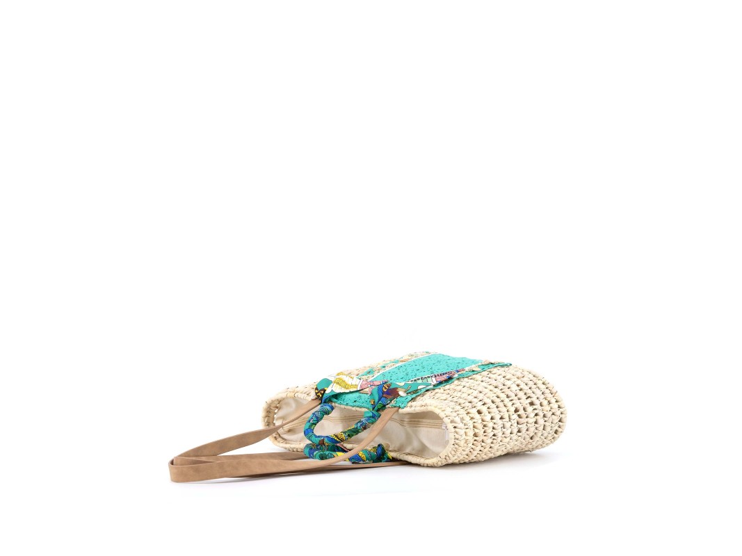 Bolso grande Shopper nudos MADEIRA Jade Bolso vegano mujer Simó Sastre